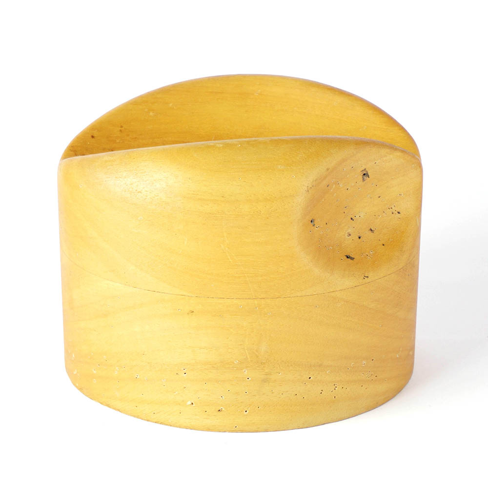 Hat Block No. 123 Trilby with large grooves – Hat Block Library