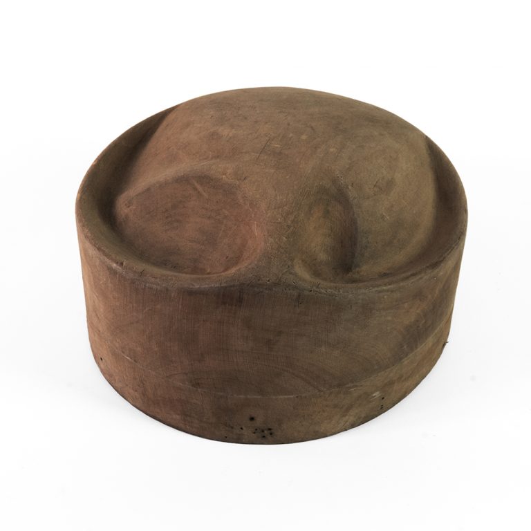 Hat Block No.143 Crown with dented features – Hat Block Library